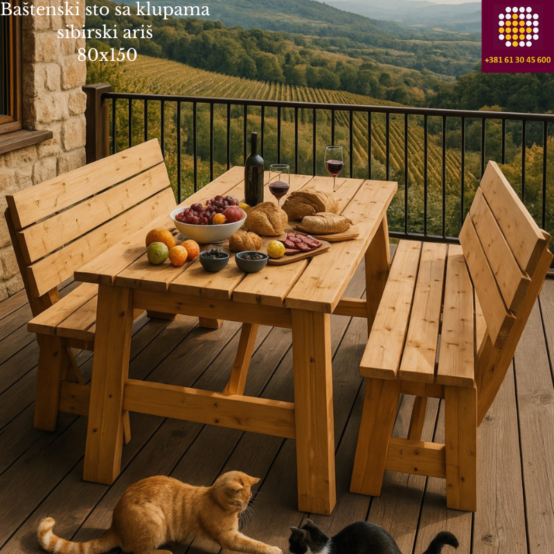 Drveni baštenski stolovi