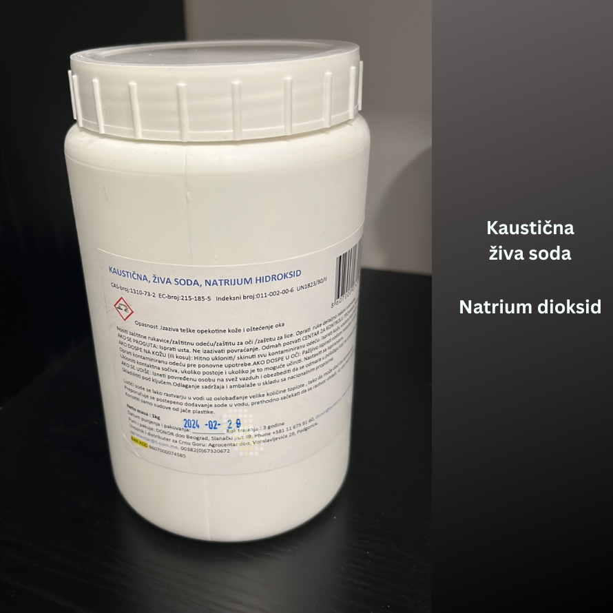 Plavi kamen, Sumpor, Kacinisana soda